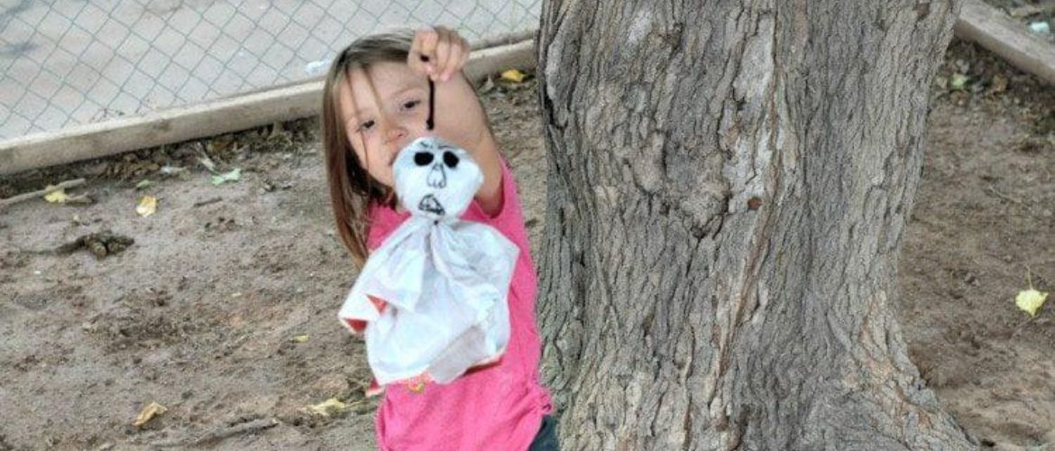 Easy DIY Floating Tree Ghosts for Halloween | Half Baked Media