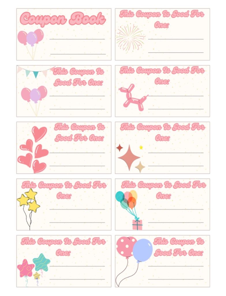 Printable Coupon Book! The Perfect Gift Idea | Half Baked Media